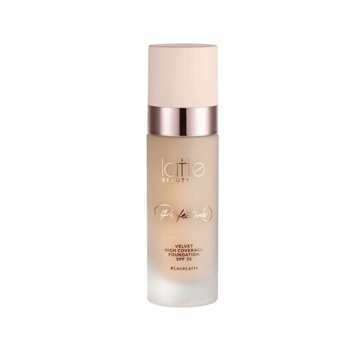 LATTE BEAUTY Тональный крем для лица Perfectoner Velvet High Coverage Foundation SPF 35, 30 мл, 02 natural beige