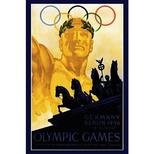 Плакат, постер на холсте иностранный Olympic games. Germany Berlin-1936. Размер 60 х 84 см