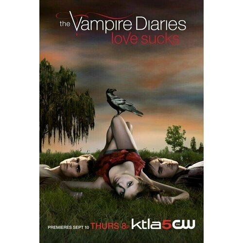Плакат, постер на холсте Дневники вампира (The Vampire Diaries), Крис Грисмер, Джошуа Батлер, Маркос Сига. Размер 30 х 42 см