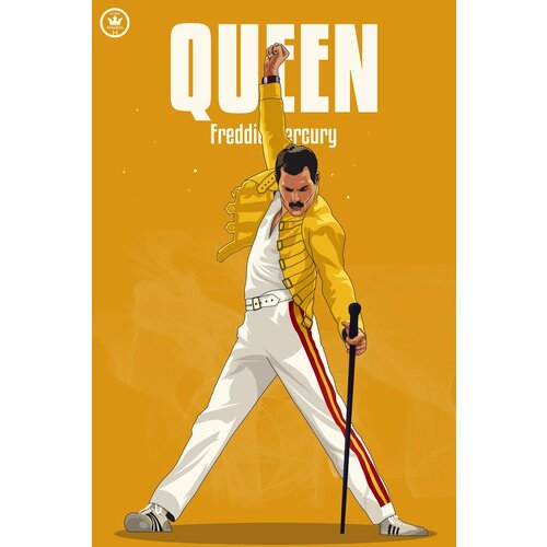 Плакат, постер на холсте Queen. Размер 21 х 30 см