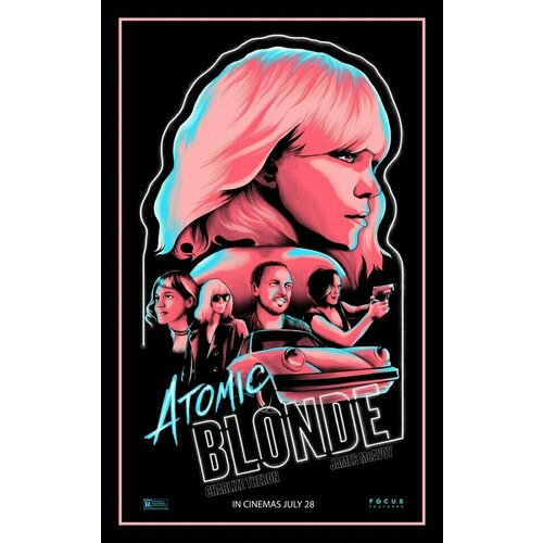 Плакат, постер на холсте Atomic blonde/Взрывная блондинка. Размер 30 х 42 см
