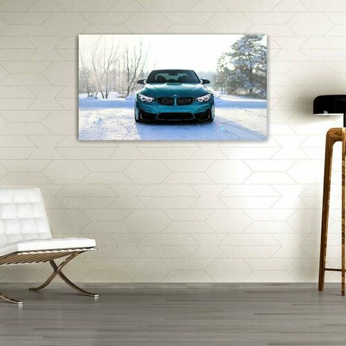 Картина на холсте 60x110 Альянс Лес "Автомобили bmw m3" на подрамнике / интерьер/ декор