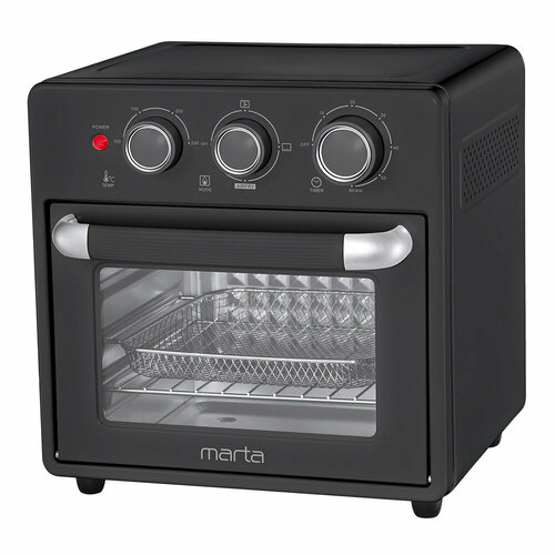 MARTA Мини-печь MARTA MT-EO4296A (20 литров, аэрогриль+конвекция) черный жемчуг