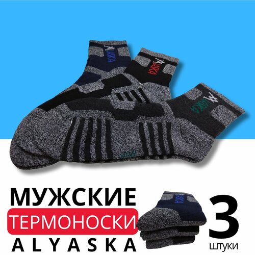 Носки Alaska, 3 пары, размер 41-46, черный
