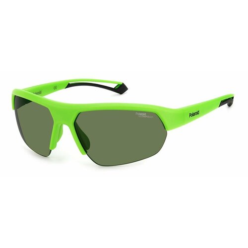 Солнцезащитные очки Polaroid, черный, зеленый