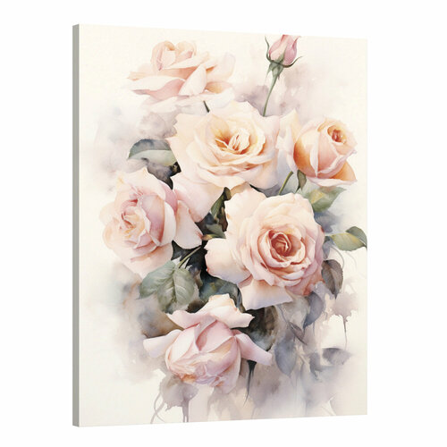 Интерьерная картина 50х70 "Розы в молитве"