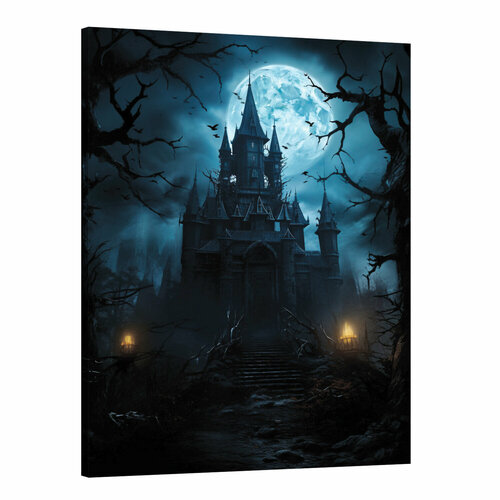 Интерьерная картина 50х70 "Хэллоуин: Мистическая ночь"