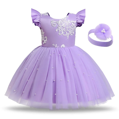 Платье, размер 120, фиолетовый