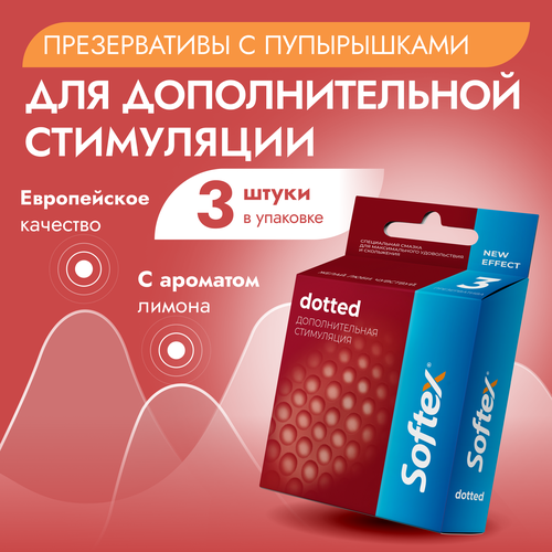 Softex Dotted презервативы с пупырышками и легким ароматом лайма 3 шт