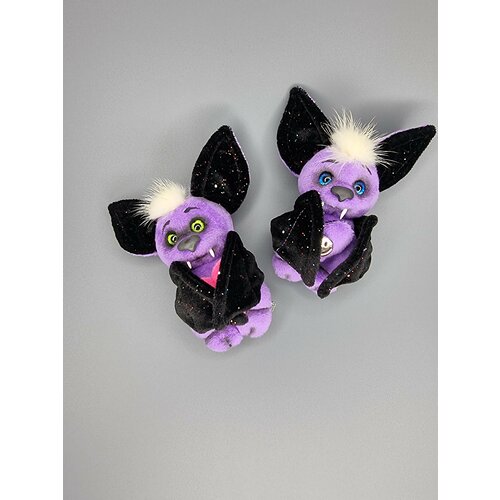 Брелок Брелок Летучая мышь с подвижными крылышками, фиолетовый