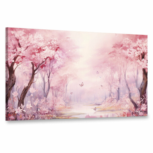 Интерьерная картина 100х60 "Розовое сокровище"