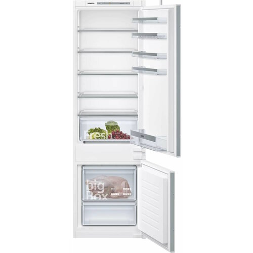 Встраиваемый холодильник с морозильной камерой SIEMENS KI87VVS30M iQ300, 1772x541x545 210/64л 38 дБ BigBox SafetyGlass LowFrost светодиодная подсветка