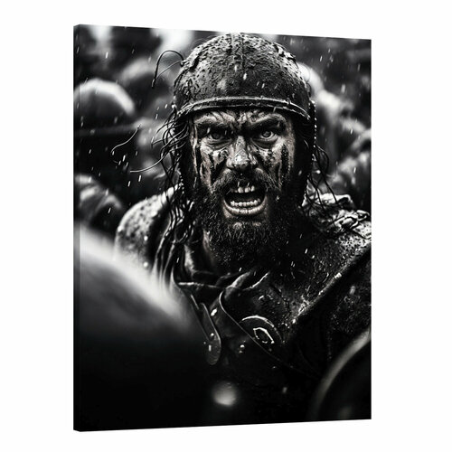 Интерьерная картина 50х70 "Король войны: Битва за честь"