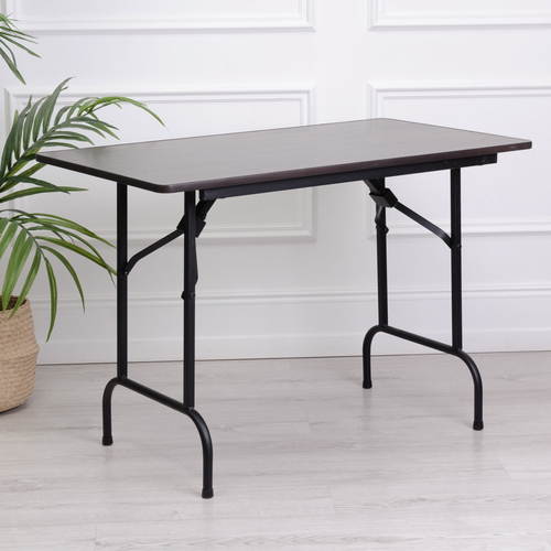 Стол складной раскладной прямоугольный кухонный, письменный, 60х110х75 см столешница - венге, каркас - черный
