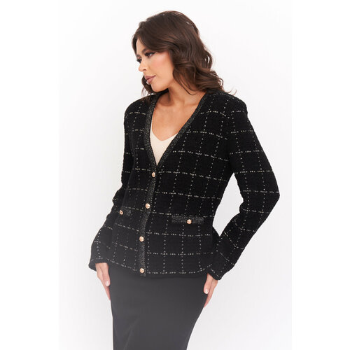 Пиджак Текстильная Мануфактура, размер 46, черный