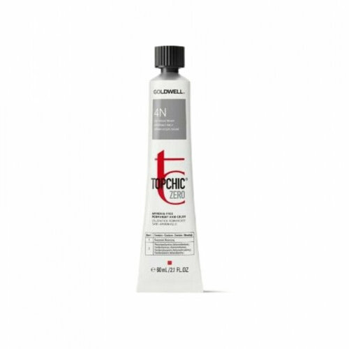 Goldwell Topchic Zero - Безаммиачная стойка краска для волос 4N средний натуральный коричневый 60 мл