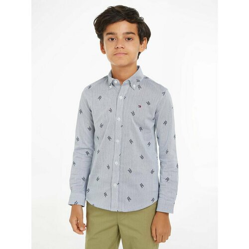 Рубашка TOMMY HILFIGER, размер 8Y [METY], голубой