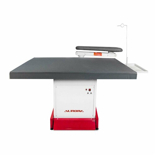 Прямоугольный гладильный стол с нагревом рабочей поверхности, рукавом и вакуумной вытяжкой Aurora R1500-1