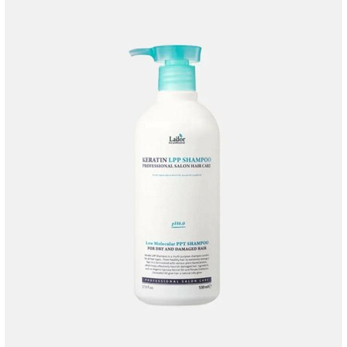 Lador Шампунь для волос с аминокислотами кератиновый pH 6.0 безсульфатный, Keratin LPP Shampoo, 530 мл