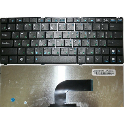 Клавиатура для ноутбука Asus Eee PC 1101, 1101H, 1101HA, 1101HAB, 1101HAG, N10, N10A, N10C, N10E, N10J, N10JB, N10JC, N10JH черная