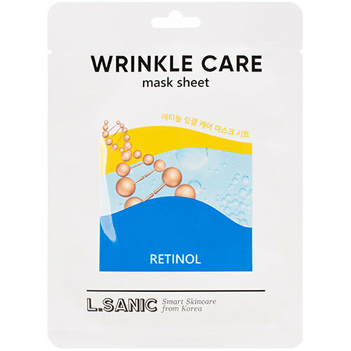 LSanic~Антивозрастная тканевая маска с ретинолом~Retinol Wrinkle Care Mask Sheet