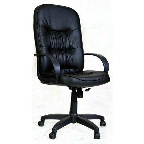 Компьютерное кресло Евростиль Рио ультра офисное, обивка: натуральная кожа, цвет: черный