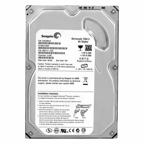 Жесткий диск Seagate 9BD111 80Gb 7200 SATAII 3.5" HDD