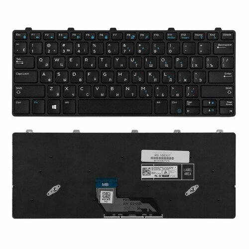 Клавиатура Dell Inspiron 11-3180, 3189. Плоский Enter. Черная, с рамкой. 5XVF4, HNXPM, PK131X23A00