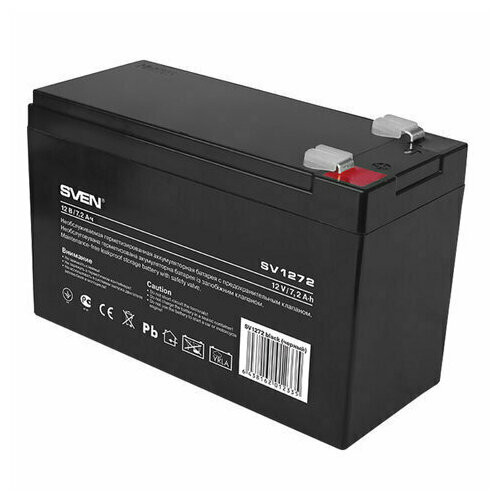Батарея для игрушки Аккумуляторная батарея для ИБП любых торговых марок, 12 В, 7,2 Ач, 151х65х98 мм, SVEN, SV-012335