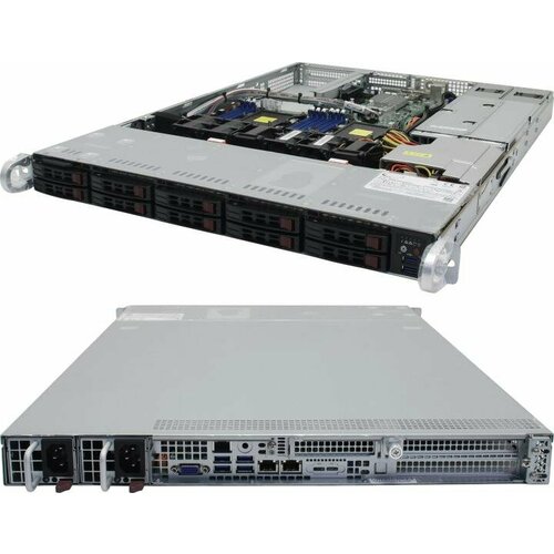Сервер в корпусе высотой 1U Никс sS9500/pro1U S924R1Ni Xeon Silver 4214R/192 ГБ/2 x 960 Гб SSD/Aspeed AST2500