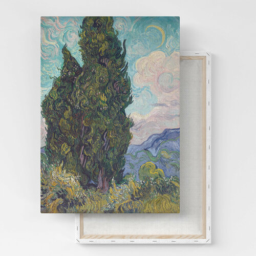 Картина на холсте, репродукция / Van Gogh - Cypresses, 1889 / Ван Гог / Размер 80 x 106 см