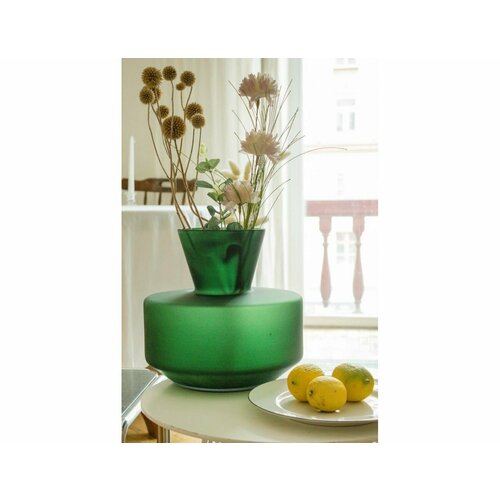 Стеклянная ваза мятная карамель, 20 см, EDG 105764-70