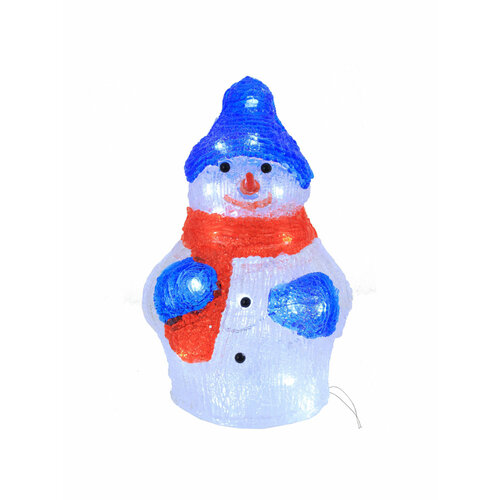Фигурка декоративная Remecoclub Снеговик с подсветкой 29,5 см