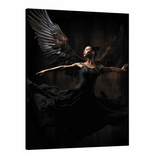 Интерьерная картина 50х70 "Магия черных крыльев"