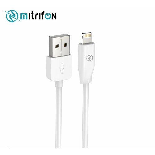Дата-кабель USB MItrifON K1 lightning 1m круглый Белый