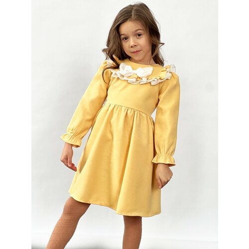 Платье Бушон, размер 116-122, желтый