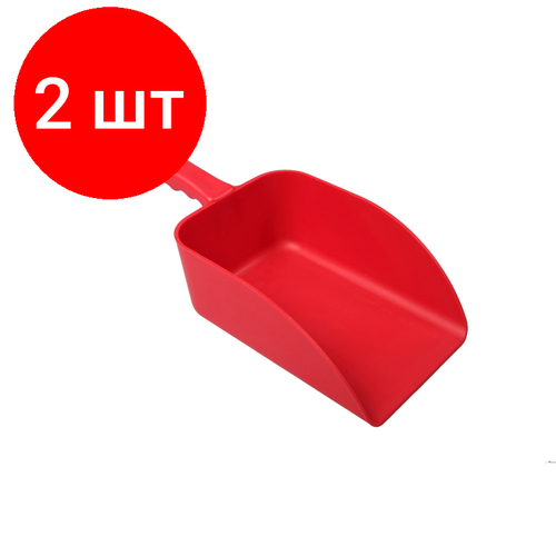 Комплект 2 штук, Совок ручной фасовочный FBK 138х310мм (L1500мл/Р750г) красный 15106-3