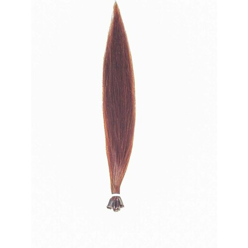Волосы на капсуле 30-35 см цвет махагон