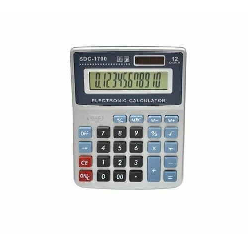 Калькулятор настольный 12-разрядный SDC-1700 (серый)