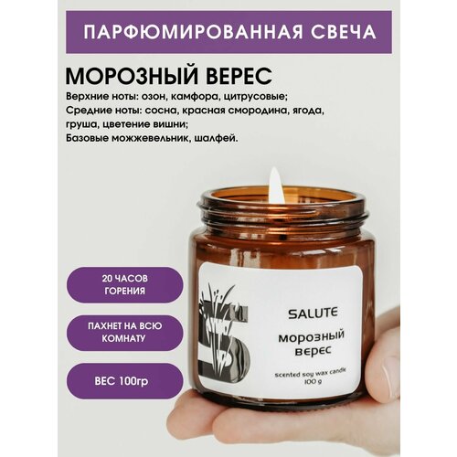 Свеча ароматическая SALUTE / салют - морозный верес