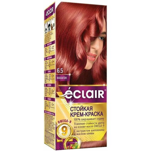 ECLAIR Omega-9 Стойкая крем-краска для волос Махагон № 6.5