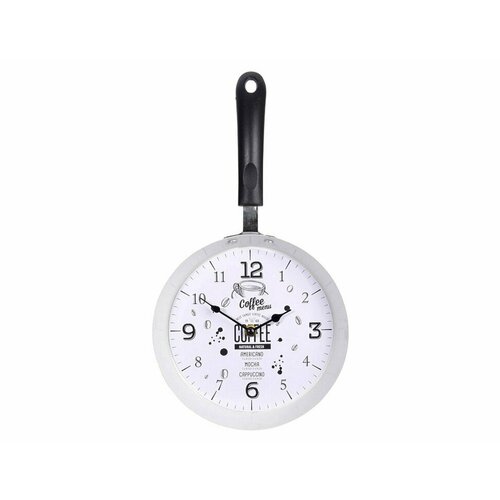 Кухонные настенные часы время кофе, белые, 39х21 см, Koopman International HZ1911060-4