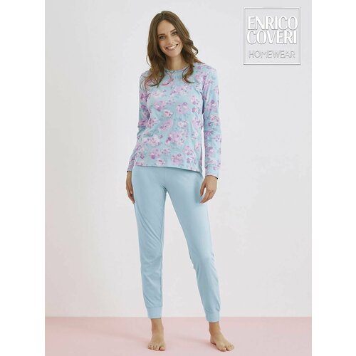 Пижама  Enrico Coveri, размер XL, бирюзовый, голубой