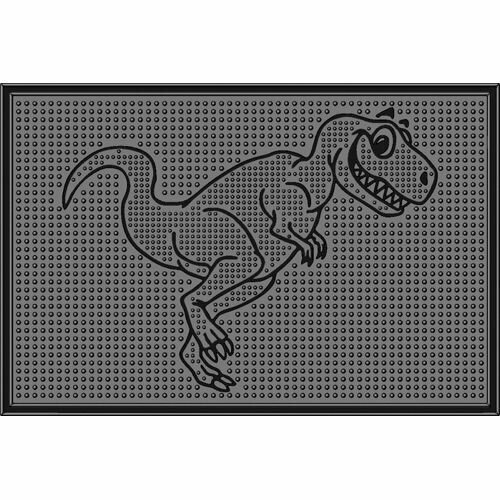 Коврик резиновый "Динозаврик" (400х600 мм) черный