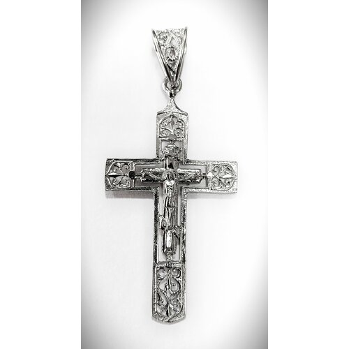Славянский оберег, крестик Эстерелла, серебро, 925 проба, родирование, размер 5 см.