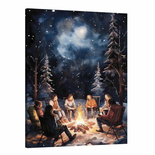 Интерьерная картина 50х70 "Сказочный Новый год"