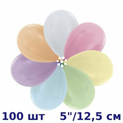 Воздушный шар (100шт, 12,5см) Ассорти, Перламутр / Assorted, SEMPERTEX S.A, Колумбия