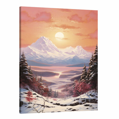 Интерьерная картина 50х70 "Горы Хоккайдо: природная красота"