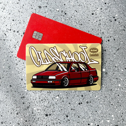 Наклейка на банковскую карту Volkswagen Jetta Old School