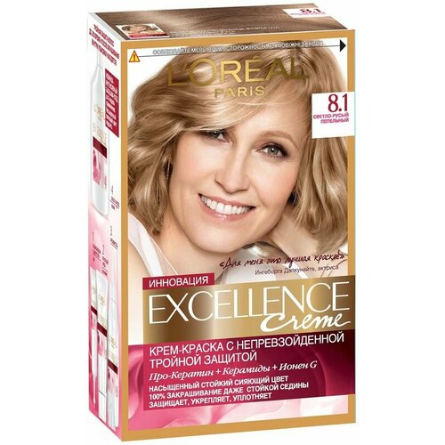 Крем-краска для волос L'Oreal Paris Excellence Creme светло-русый пепельный 8.1